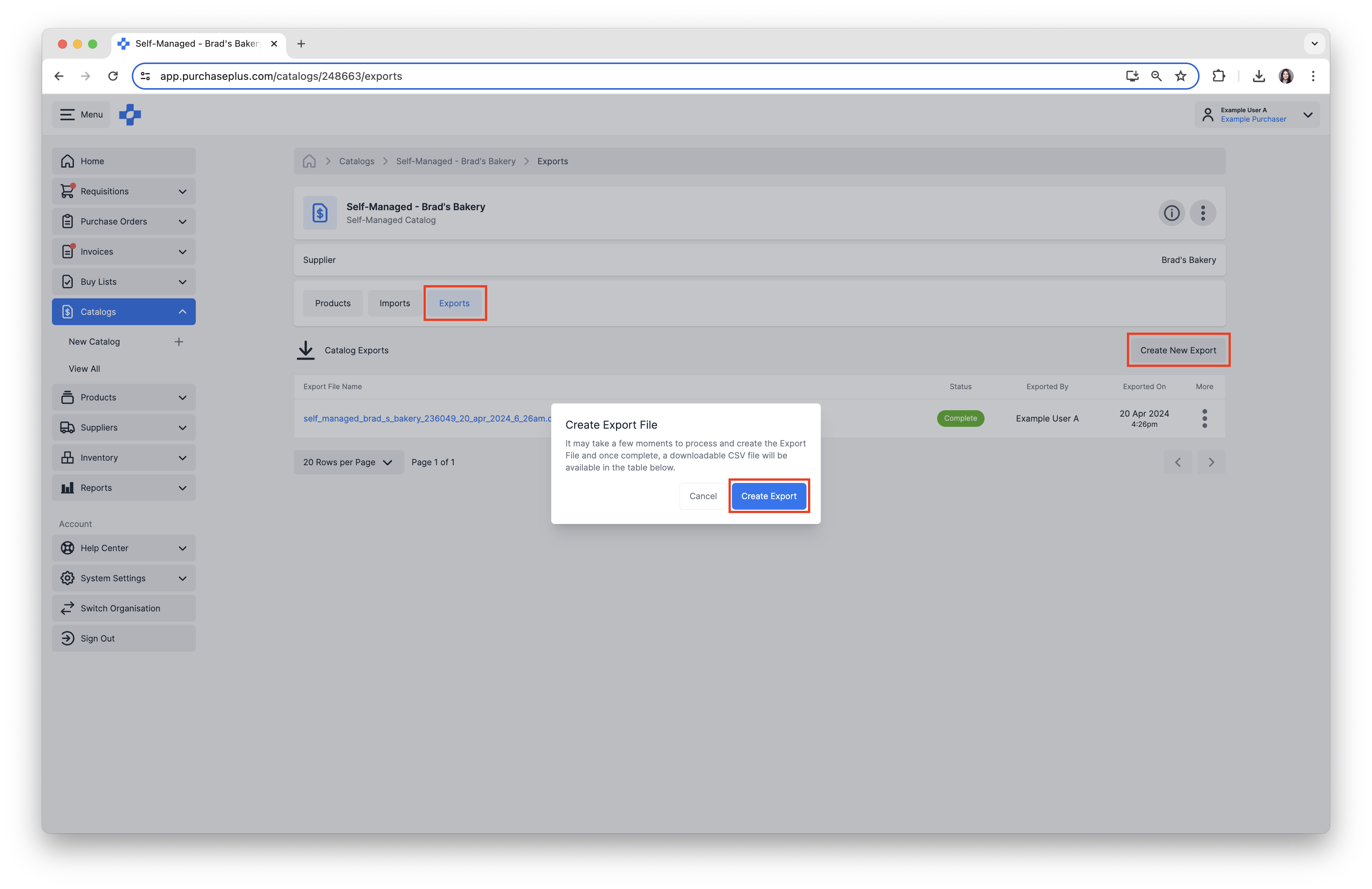 Import a Self-Managed Catalog